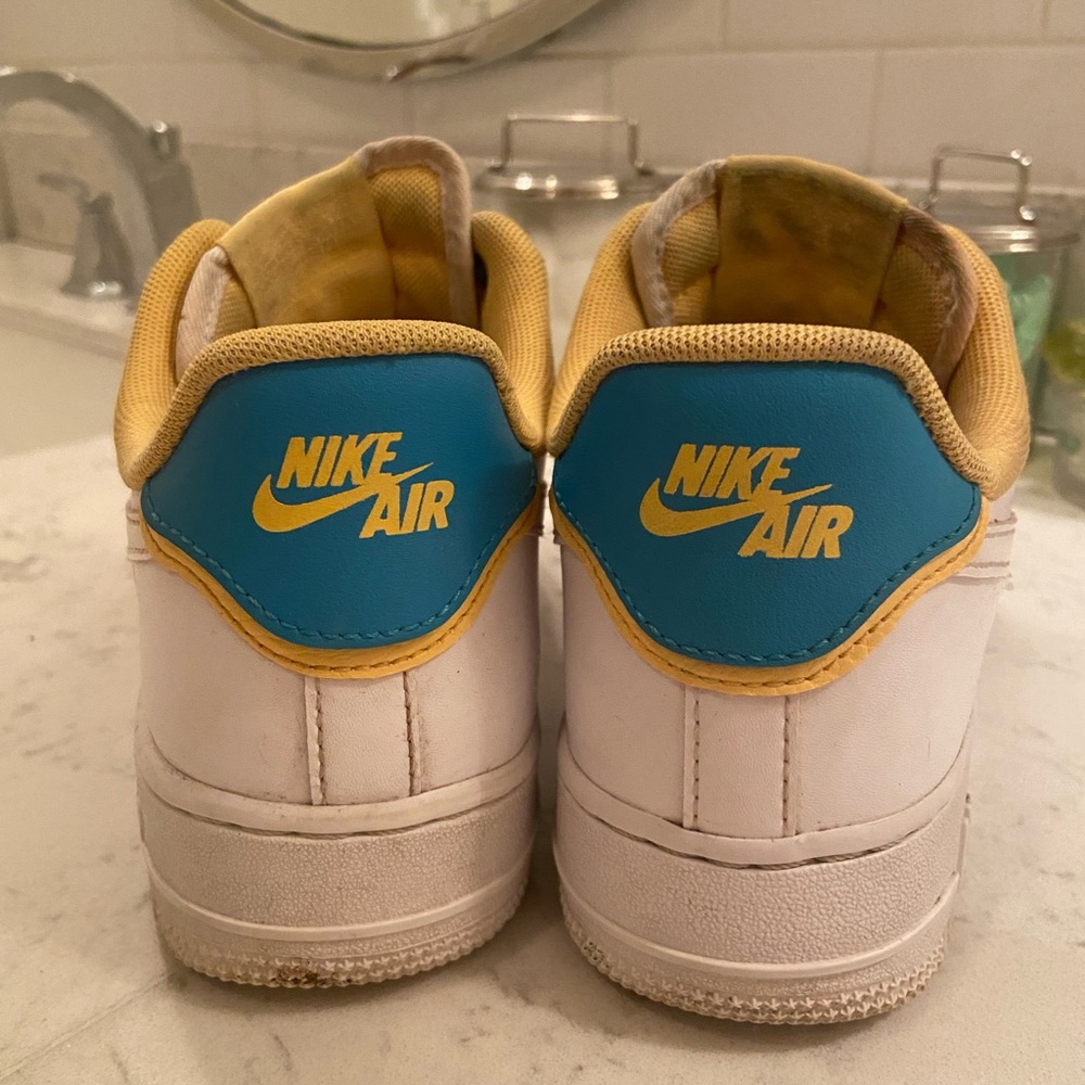 Blue And Yellow Detailed Af1 - Gem